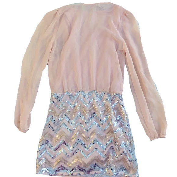 Beautees | Dresses | Beautees Formal Girls Silver Sequin Light Pink ...